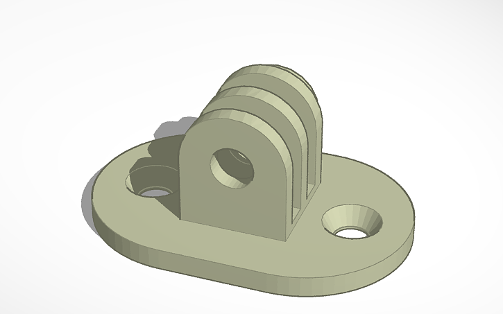 3D design Bugle Head Screw GoPro Mounting Bracket with Nut | Tinkercad