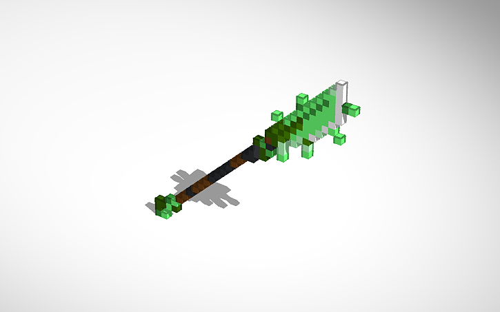3D design Venom Glaive from MC Dungeons - Tinkercad