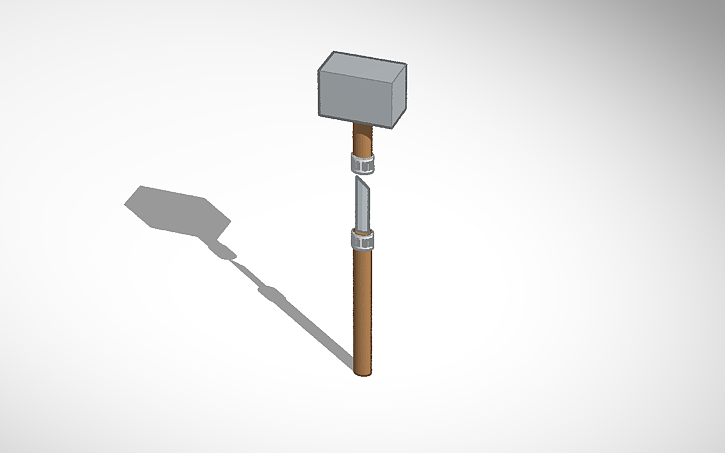 3D design Bladed War Hammer- Active | Tinkercad