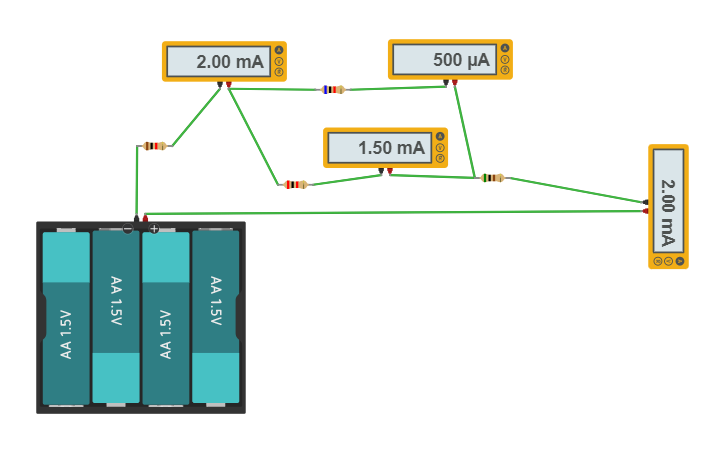Circuit design Amperimetro - Tinkercad