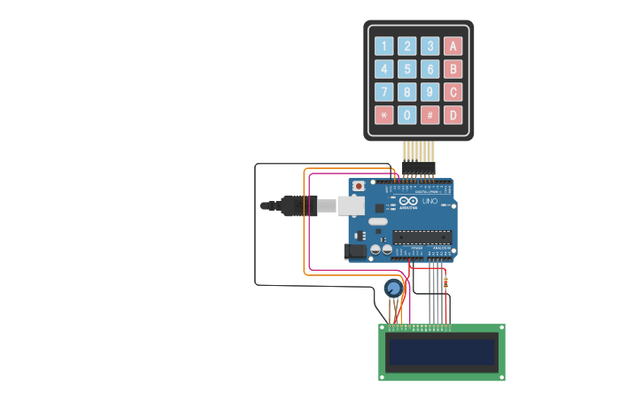 Circuit design Simple Calculator - Tinkercad