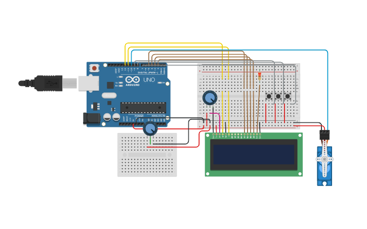 Circuit design LCD Project - Tinkercad