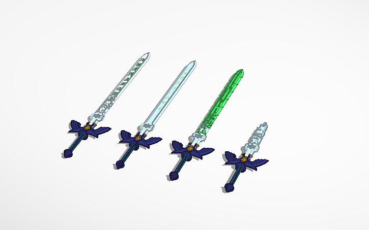 3D design Decayed Master Sword & Restored Master Sword - Tinkercad