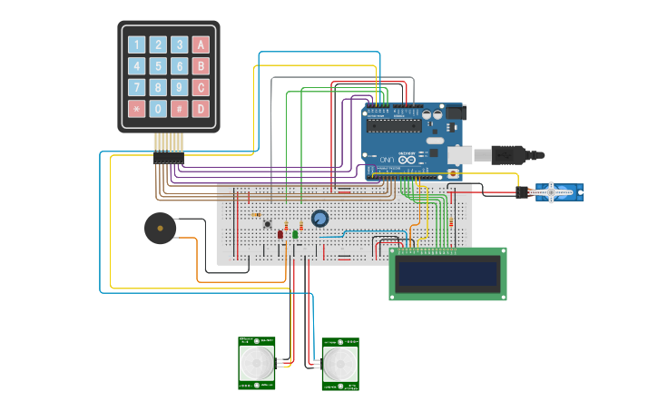 Circuit design Cerradura Electrónica - Tinkercad