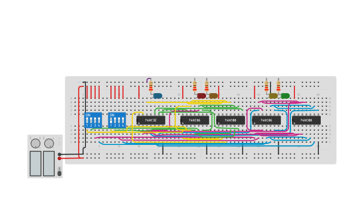 Circuit Design 4 Bit Parallel Adder Using Full Adder Yuliana Amanda Putri Tinkercad