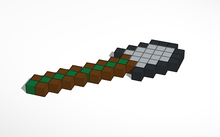 3D design minecraft shovel | Tinkercad