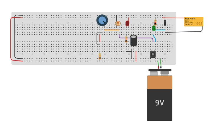 Circuit design sensor de oscuridad - Tinkercad