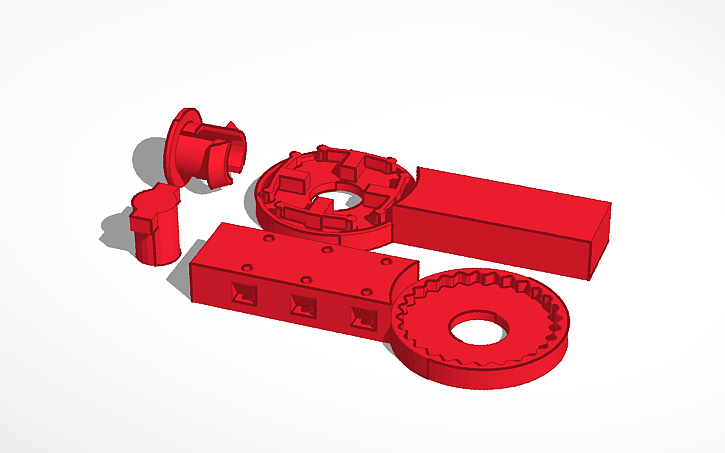 3D design ratcheting hinge joint - Tinkercad