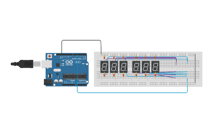 Circuit design 7 SEGMENTO | Tinkercad