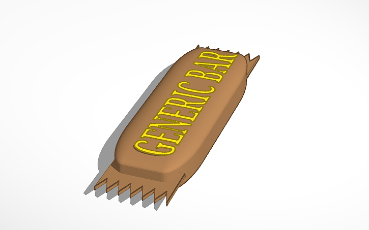 3D design candy bar - Tinkercad
