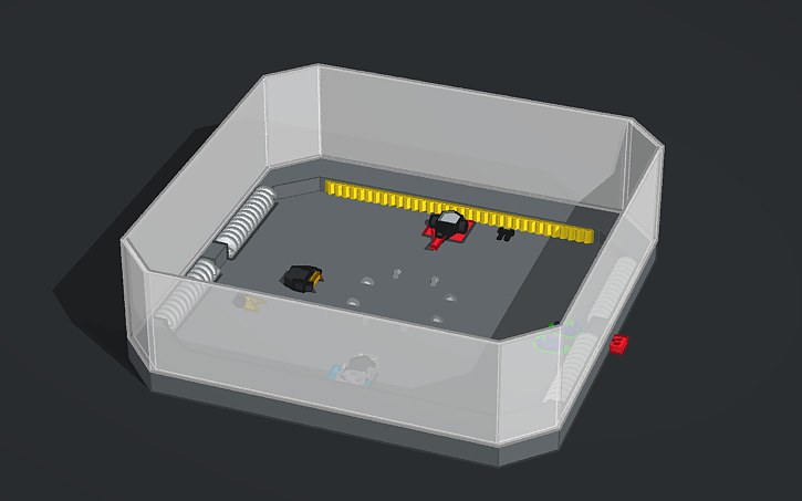 3D design Sim lab battlebot fighting ring - Tinkercad