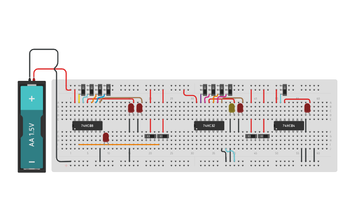 Circuit design Ejercicio #4 | Tinkercad