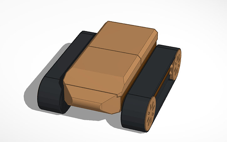 3D design CyberTank2 chassis - Tinkercad