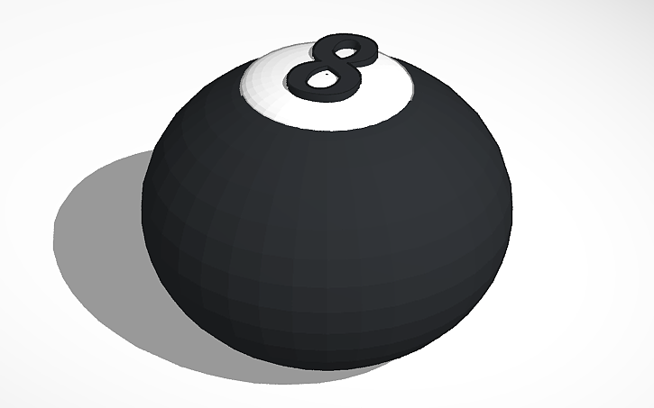 3D design Magic 8 ball - Tinkercad
