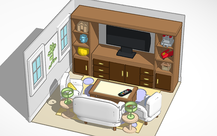 3D design A Living Room to Chill - Tinkercad