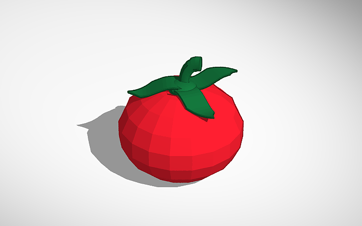 3D design tomato - Tinkercad