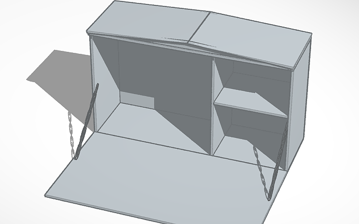 3D design 25cm deph backup safe shelf | Tinkercad
