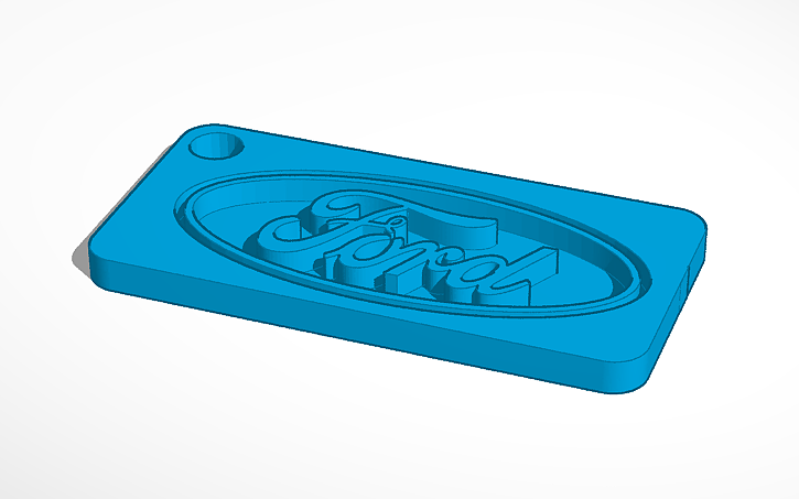 3D design ford key chain - Tinkercad