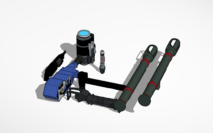 3D design collection of weapons - Tinkercad