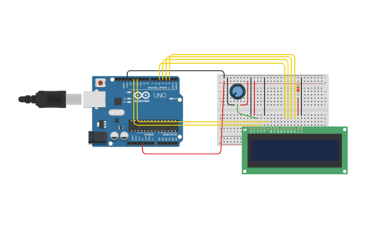 Circuit design LCD Display | Tinkercad