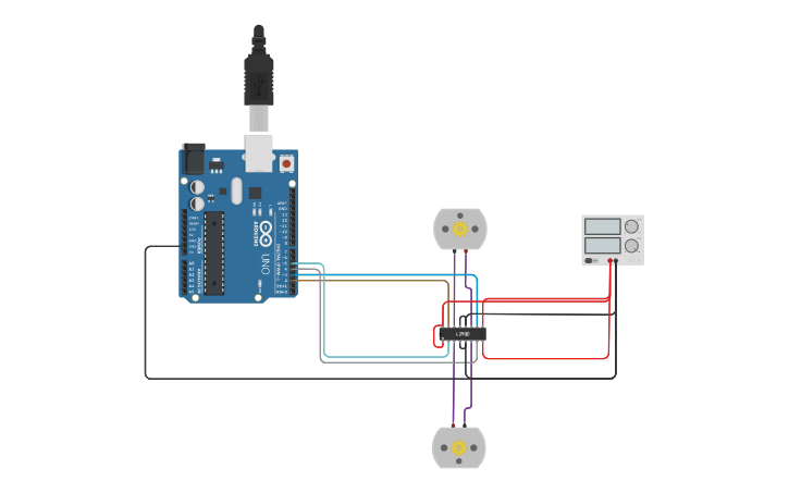 Circuit design Trabalho sem botão - Tinkercad