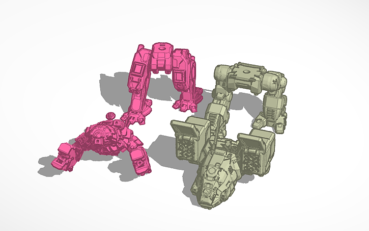 3D design battlemech ctpl crb catapult and crab - Tinkercad