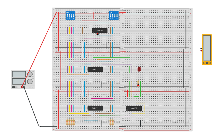 Circuit design 4x1 Multiplexer | Tinkercad