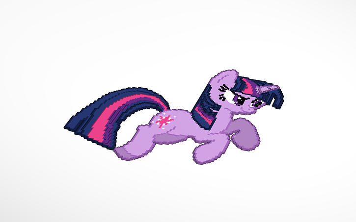 3D design Twilight Sparkle mlp pixel - Tinkercad