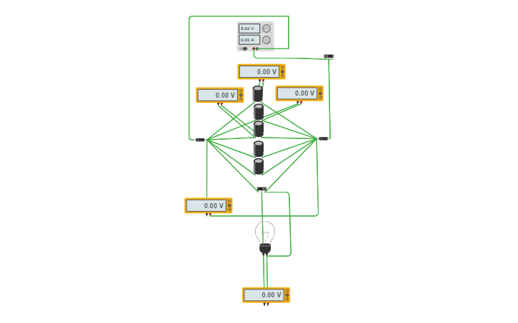 Circuit Design Menggunakan Kapasitor Tinkercad