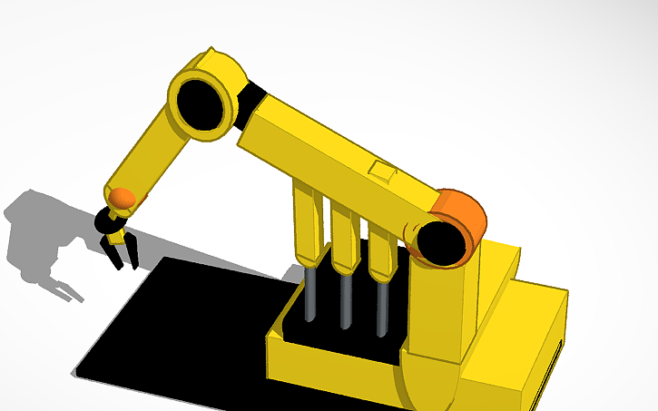 3d Design 4 Dof Robot Tinkercad