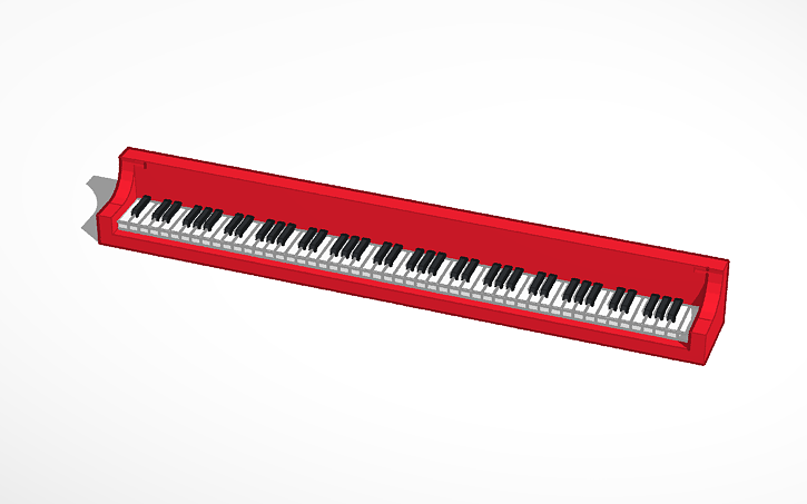 3D design keyboard - Tinkercad