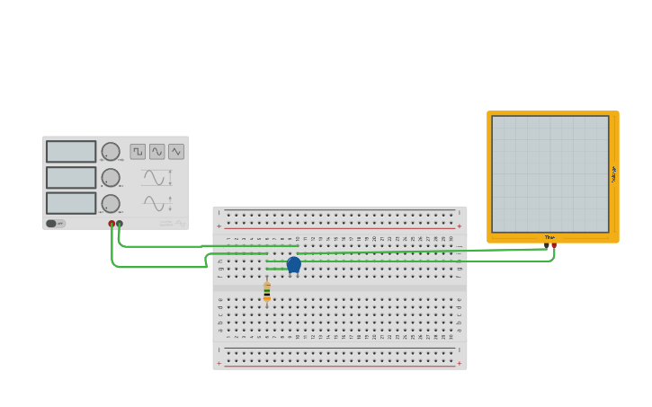 Circuit design experimento 2 circuito RC - Tinkercad
