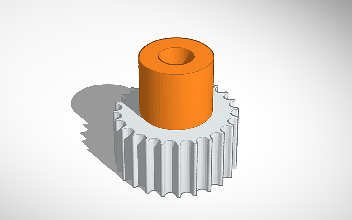 3D design 24 teeth gear with grub screw part 2 | Tinkercad