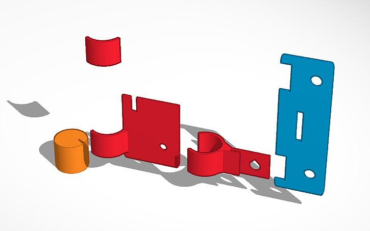 3D design bicycle mini pump mount - Tinkercad