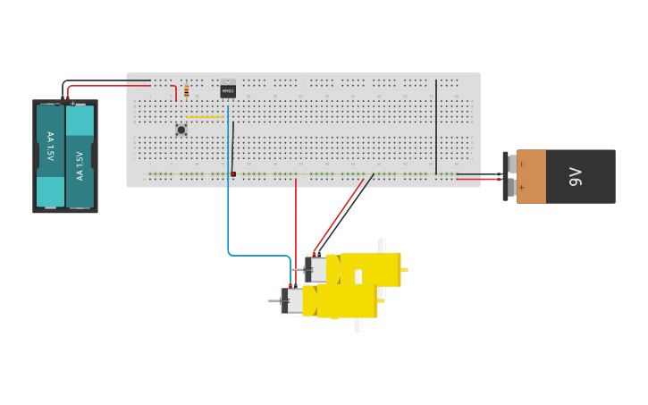Circuit design Mosfet - Tinkercad