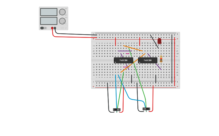 Circuit design XNOR Gate Using NAND - Tinkercad