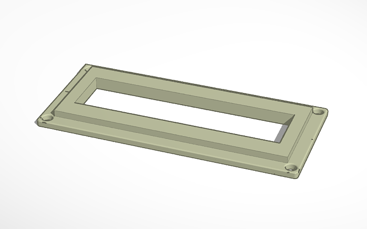 3D design LCD Faceplate 16 X 2 | Tinkercad