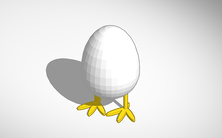 3D design Half-hatched egg - Tinkercad
