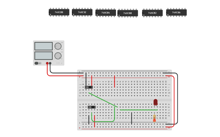 Circuit design Logic Gates - Tinkercad