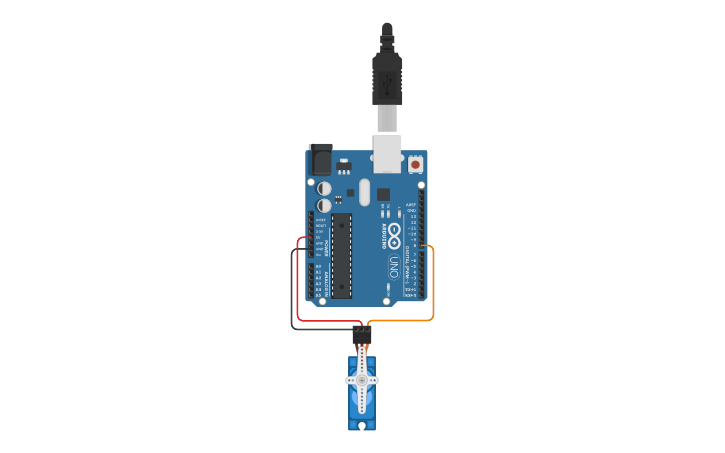 Circuit Design Projeto 4 Servomotor Tinkercad