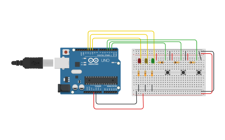 Circuit design Uppgift 2 | Tinkercad Circuit design Uppgift 2 | Tinkercad