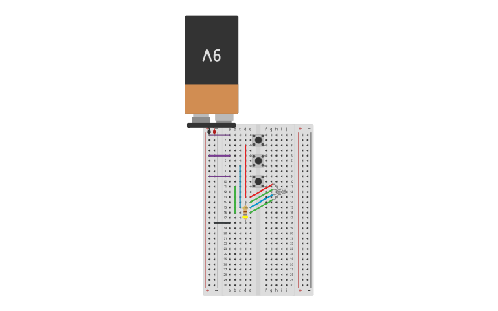 Circuit design Introducing the Breadboard - Tinkercad