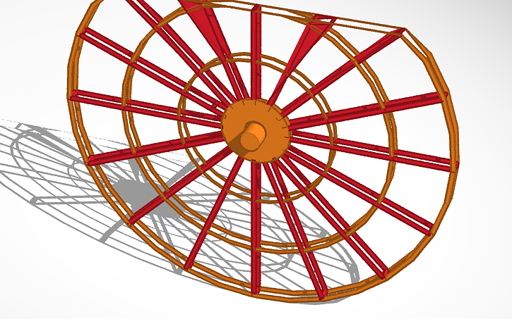 3D design ferris wheel wheel - Tinkercad