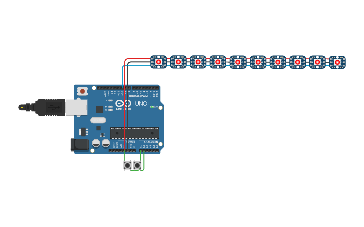 Circuit design NeoPixel - Tinkercad
