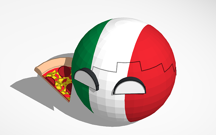 3D design Italy Country Ball - Tinkercad