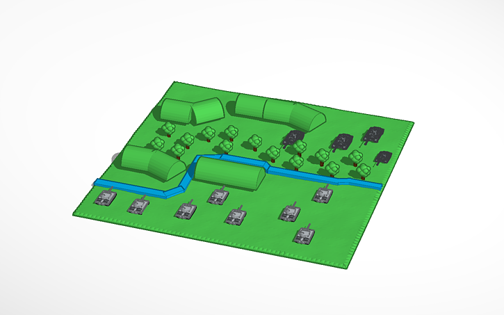 3D design Battle feild - Tinkercad
