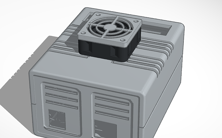 3d Design Arduino Uno Cnc Shield Case With 30mm Fan Tinkercad