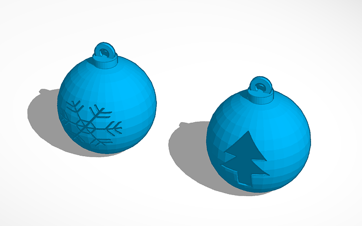 3D design Christmas Ornaments - Tinkercad