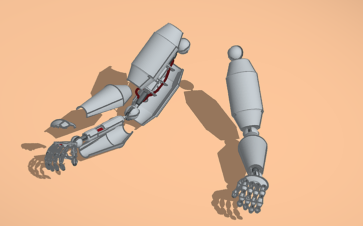 3D design Pheonix MK1 Cybernetic arm - Tinkercad