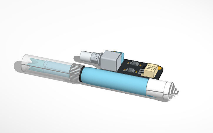 3D design pH level probe sensor - Tinkercad